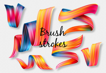 Creative paper poster with colorful brush strokes Vector Image