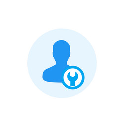 Account user settings icon Royalty Free Vector Image