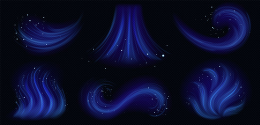 Cold air effect winter wind swirls and wave Vector Image