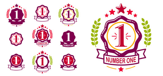 First place number one business success Royalty Free Vector