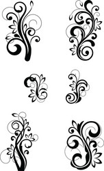 Floral shapes and ornaments Royalty Free Vector Image