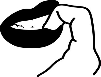 Nail biting Royalty Free Vector Image - VectorStock