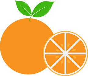 Orange fruit icon design clip art Royalty Free Vector Image