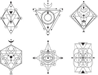 Hexagon Sacred Geometry Vector Images (over 2,000)