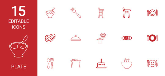 Eat icons Royalty Free Vector Image - VectorStock