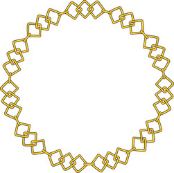 Round chain frame circle chains border boho Vector Image