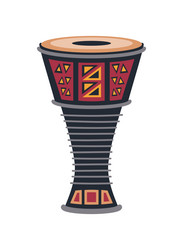 Bata drum african instrument Royalty Free Vector Image