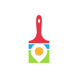 Paint point logo design creative Royalty Free Vector Image