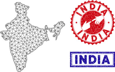 Polygon India Map Vector Images (over 140)