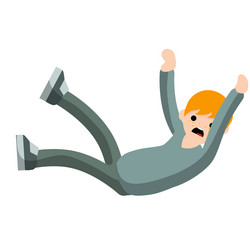 Screaming man falls from height Royalty Free Vector Image