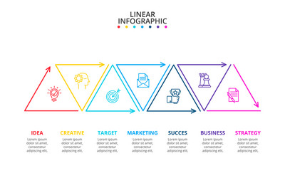 Thin Line Flat Triangle for Infographic Vector Images (over 170)