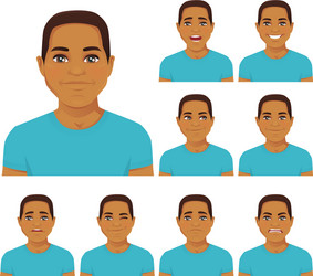 Man emotion set Royalty Free Vector Image - VectorStock