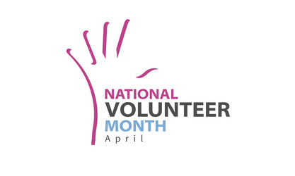 April is national volunteer month Royalty Free Vector Image