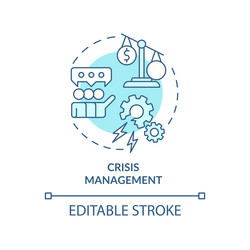Crisis management concept icon Royalty Free Vector Image