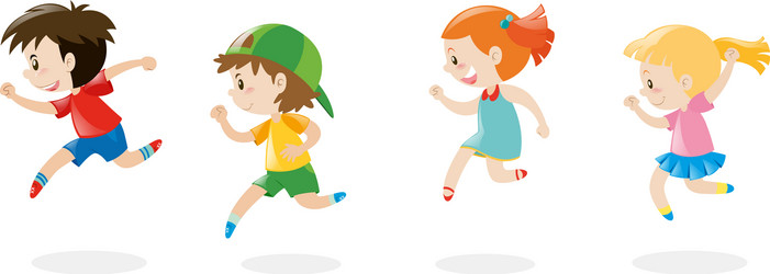 Kids Running Around Vector Images (46)