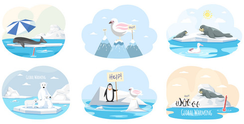 Global warming environmental problem climate Vector Image