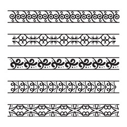 Hand drawn flat design greek border Royalty Free Vector
