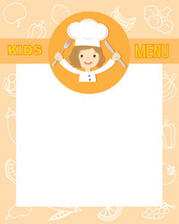 Kids menu template Royalty Free Vector Image - VectorStock