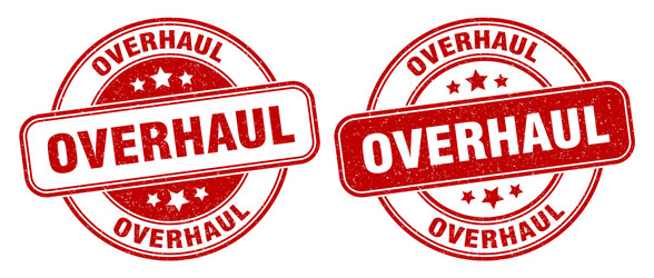Overhaul stamp overhaul label round grunge sign Vector Image