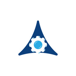 Trinity logo design inspiration and gear Vector Image