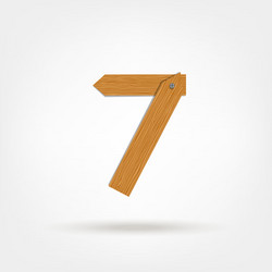 Wooden boards number six Royalty Free Vector Image