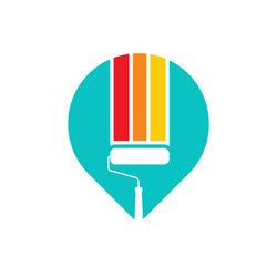 Paint point logo design creative Royalty Free Vector Image