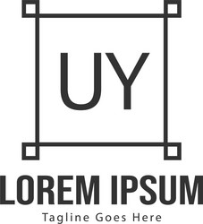 Uy letter logo design creative modern letters Vector Image