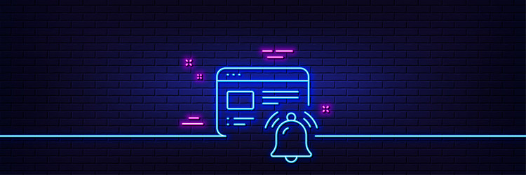 Notification received line icon selected reminder Vector Image