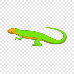 Yellow head lizard icon isometric style Royalty Free Vector