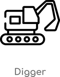 Digger Outline Vector Images (over 3,800)