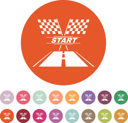 Start icon symbol flat Royalty Free Vector Image