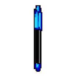 Ballpoint pen game pixel art Royalty Free Vector Image