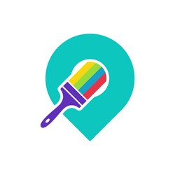 Paint point logo design creative Royalty Free Vector Image