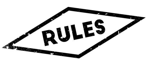 Rules rubber stamp Royalty Free Vector Image - VectorStock