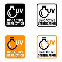 Uv light sterilization technology sign Royalty Free Vector