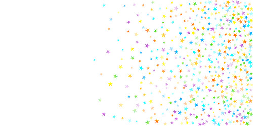 Rainbow festive confetti carnival star falling Vector Image