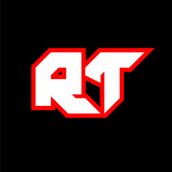 Rt r t letter logo design initial letter Vector Image