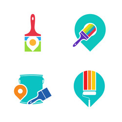 Paint point logo design creative Royalty Free Vector Image