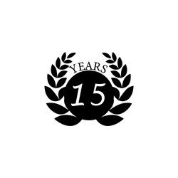 15 years anniversary sign element Royalty Free Vector Image