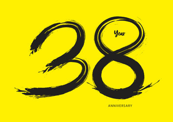38 year anniversary celebration logotype Vector Image