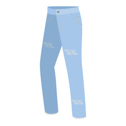 Cartoon - ripped denim jeans pants Royalty Free Vector Image