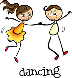 Street dance b boys dancing action outline Vector Image