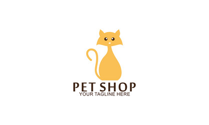 Pet shop animals logo template Royalty Free Vector Image