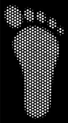 Human footprint damaged pixel icon Royalty Free Vector Image