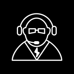 Call center icon manager center Royalty Free Vector Image