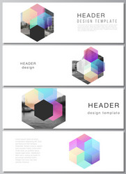 Layout headers banner design templates Royalty Free Vector