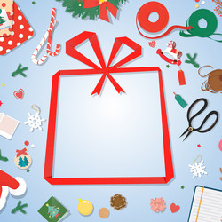 Surprise gift with frame Royalty Free Vector Image