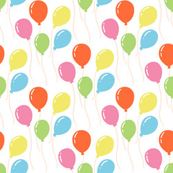 Seamless pattern with balloons party element Vector Image