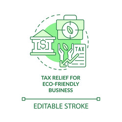 Tax relief for eco-friendly green gradient Vector Image
