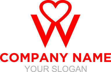 Love fit with pulse logo letter m Royalty Free Vector Image